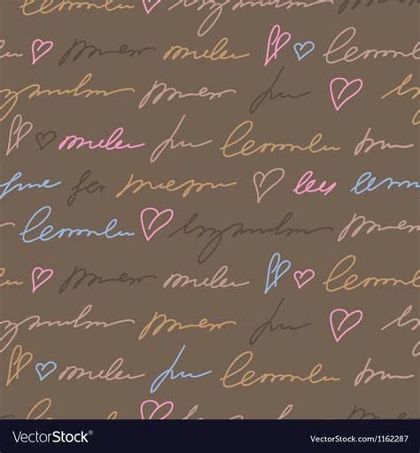 Pattern With Hand Writing Elements Royalty Free Vector Image