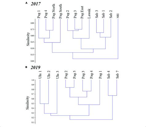 cluster analysis dendrogram based on the bray curtis similarity