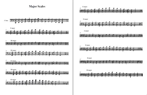 F Major Scale Bass Resume Themplate Ideas