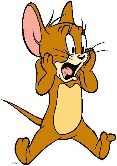 Cartoon Wallpapers Jerry The Mouse Running And Shouting Clipart Best