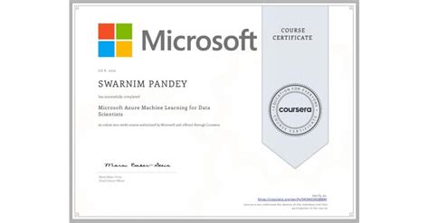 Swarnim Pandey On Linkedin Completion Certificate For Microsoft Azure