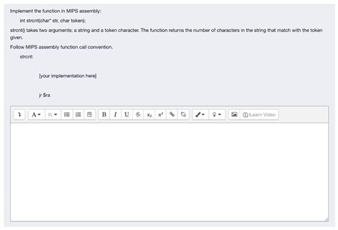 Solved Implement The Function In Mips Assembly Int