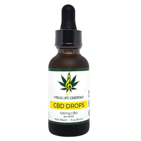 Broad Spectrum Cbd Tincture Drops 500 Mg Lyrical Life Essentials