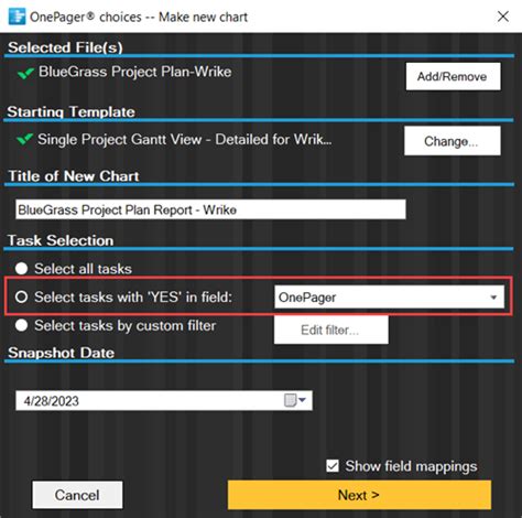 Onepager Import Of Data From Wrike For Version 72 Onepager Documentation