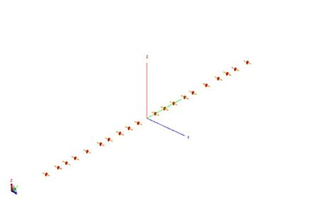 constructing geometry of linear array of xdirected non uniformly spaced