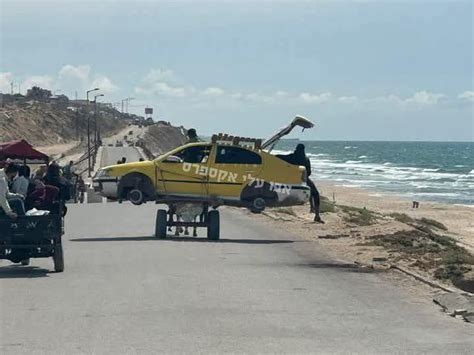 Israel Does Not Allow Driving Cars On A Rashid Road Gaza Strip One Of