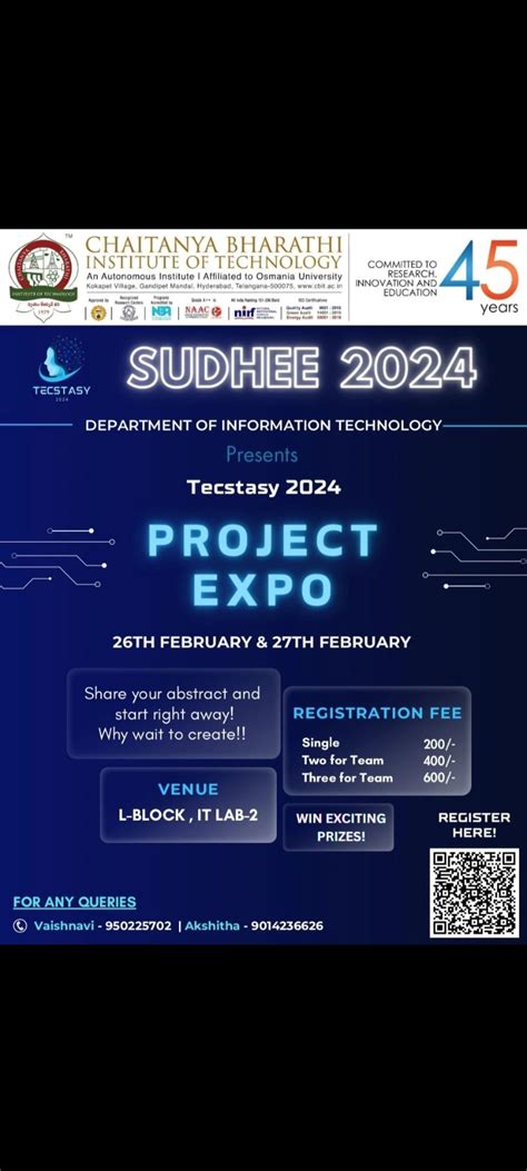 Sushmitha Gudapati On Linkedin Projectexpo Sudheetechnicalfest Cbit