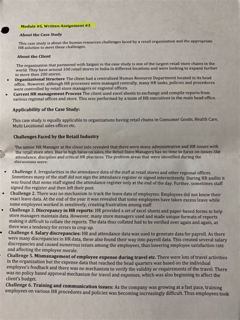 Solved Module Ws Written Assignment 3 About The Case Study