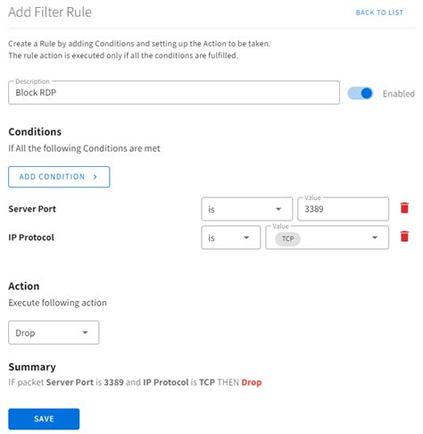 Managing Filter Rules In Micro Edge Edge Threat Management Support Arista