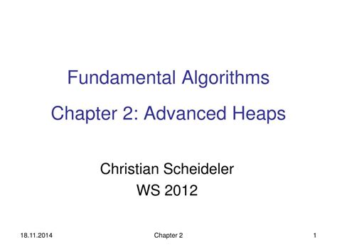 Ppt Fundamental Algorithms Chapter 2 Advanced Heaps Powerpoint
