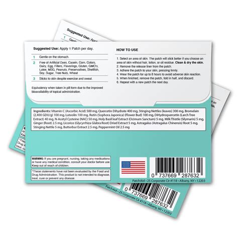 Allergy Plus Vitamin Patch Your Nurse Friend