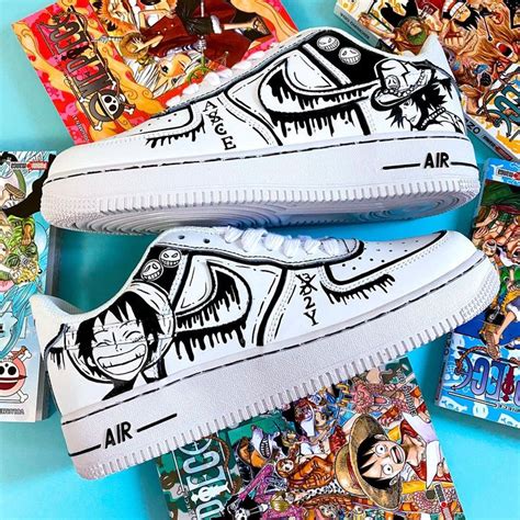 One Piece Luffy X Ace Air Force 1 Custom