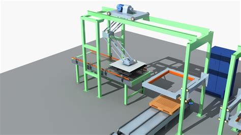 Industrial Equipment 35 Pallet Stacker Assembly Line 3d Model Cgtrader