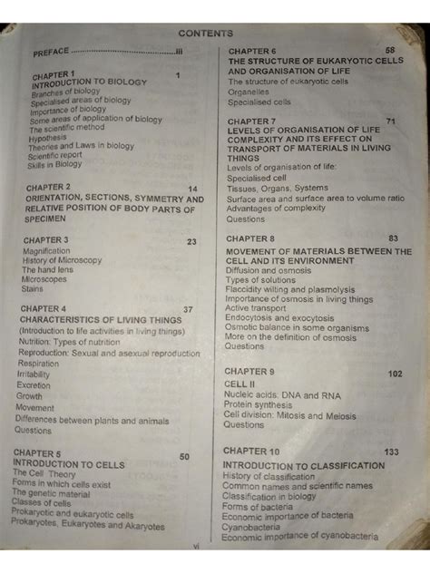 table content pdf