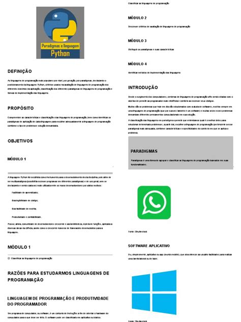 Tema 1 Paradigmas E Linguagem Python Pdf Linguagem De Programação Programas
