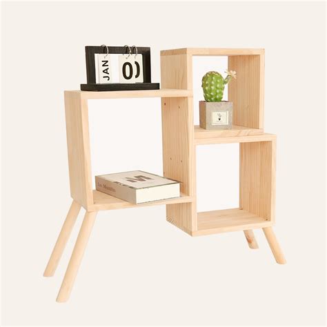 Nordic Style Solid Wood Irregular Storage Shelf Dikash