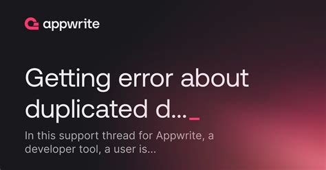 Getting Error About Duplicated Document When Adding New Document