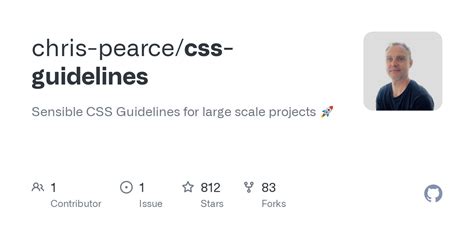 Github Chris Pearcecss Guidelines Sensible Css Guidelines For Large
