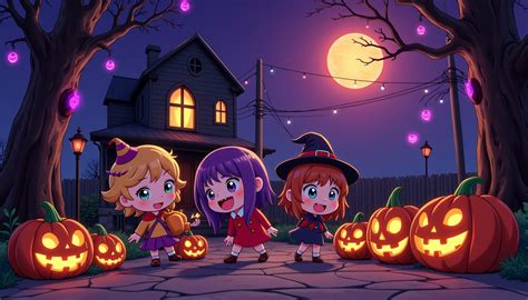 Free Chibi Halloween Night Image Halloween Anime Chibi Download