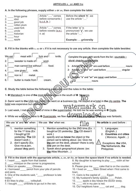 Definite indefinite articles a an the