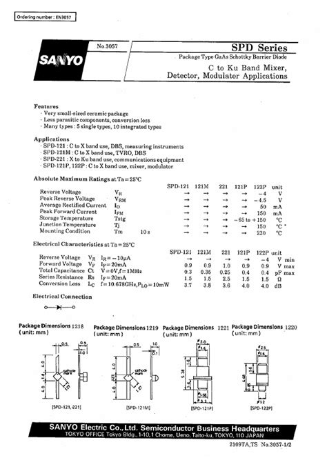 Spd Datasheet Spdsanyosemicondevicepdf C To Ku Band Mixer