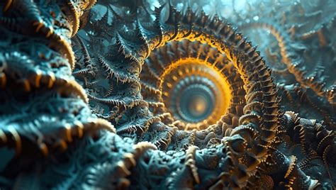 Premium Ai Image Fractal Structures Forming A Spiral Geometry The