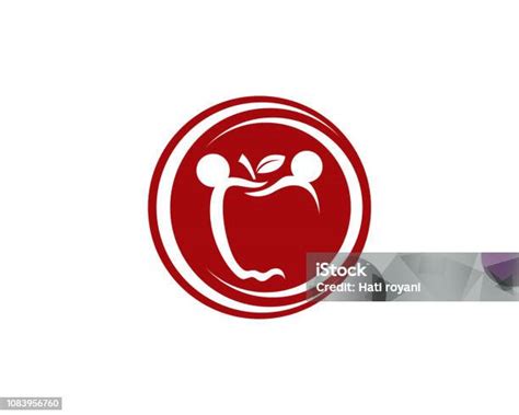 Templat Logo Ikon Desain Ilustrasi Vektor Apple Vector Ilustrasi Stok