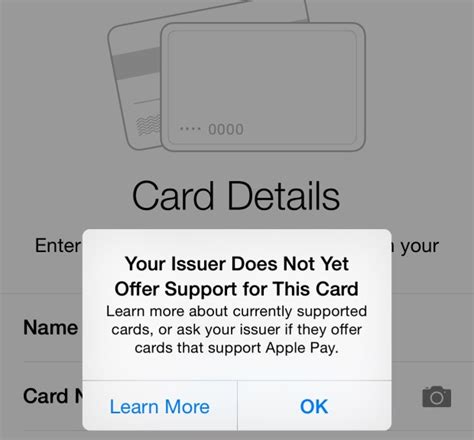 Apple Pay Error Your Issuer Does Not Yet Offer Support Details