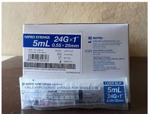 Plastic Nipro Gamma Syringes 5ml 24g At ₹ 4 62 Piece In Chennai Id