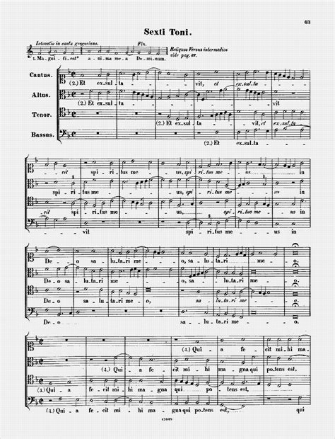 Magnificat Sexti Toni Pdpwv Can014 Palestrina Giovanni Pierluigi Da