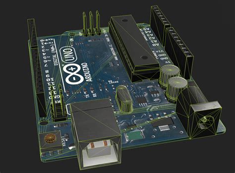 3d Arduino Uno Lowpoly Model Turbosquid 1881391