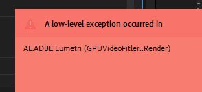 GPU Render Error What Does It Mean Adobe Product Community 9865155