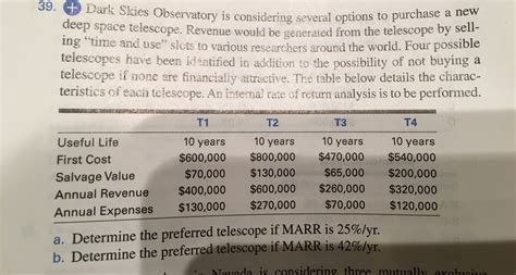 Solved Use Incremental Irr Analysis For Questions 39 And 49