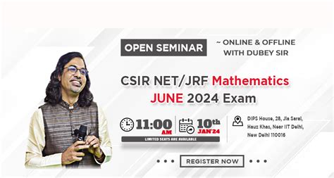 Open Seminar For Iit Jam Maths And Csir Net Maths January Batches