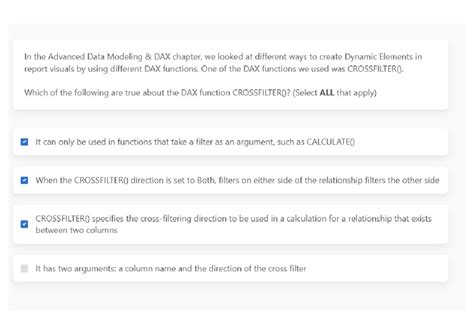 advance power bi cfi answer in the advanced data modeling dax chapter