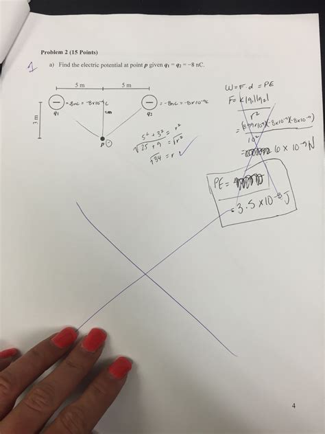 Solved Problem Points A Find The Electric Potential Chegg