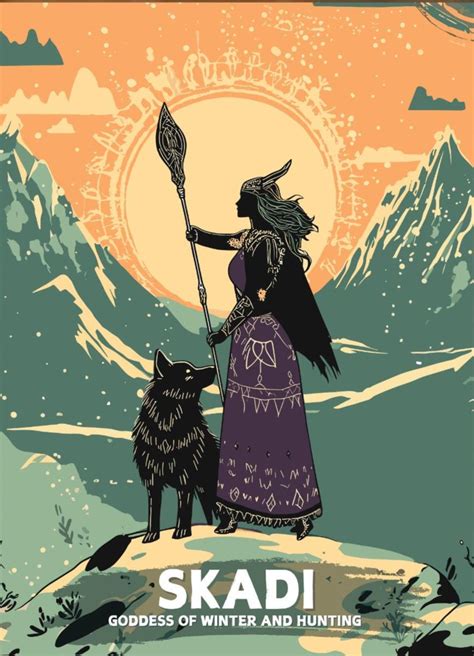Skadi Norse Goddess Poster Nordic Mythology Art Brighton Posters