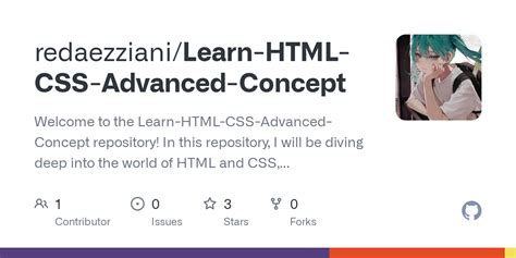 Github Redaezzianilearn Html Css Advanced Concept Welcome To The Learn Html Css Advanced