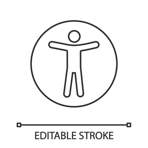 Web Accessibility Linear Icon Thin Line Illustration Universal Access Contour Symbol Vector