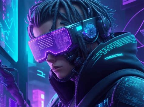 Premium Ai Image Cyberpunk Hacker In A Futuristic Generative Ai Illustration
