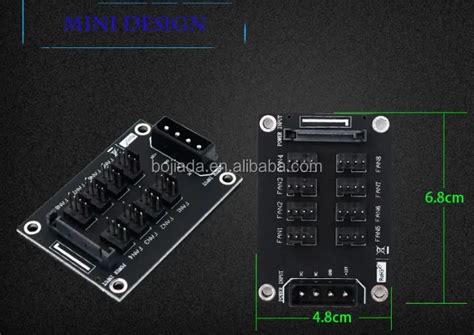 8 Ports 4 Pin Pwm Fan Splitter Hub By Molex 4pin Sata For 12v 3pin 4pin Computer Fans