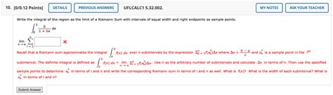 Solved 10 [0 0 12 Points Details Previous Answers Uflcalc1
