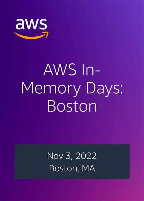 Sashi Varanasi On Linkedin Aws In Memory Days Boston