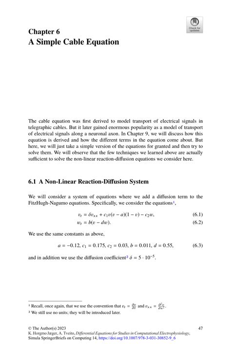 Pdf A Simple Cable Equation