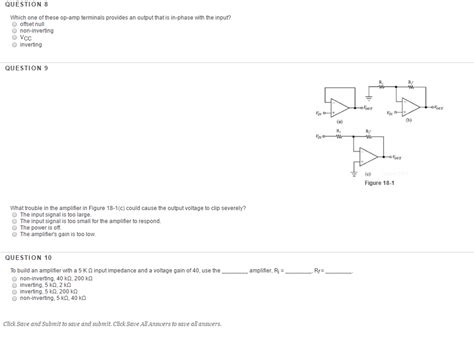 Solved Which One Of These Op Amp Terminals Provides An