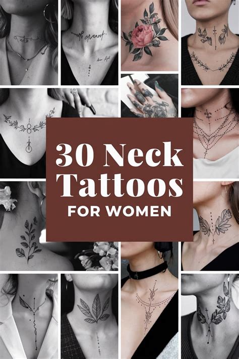 30 Neck Tattoos For Women Thatll Make You Want To Bare Your Throat