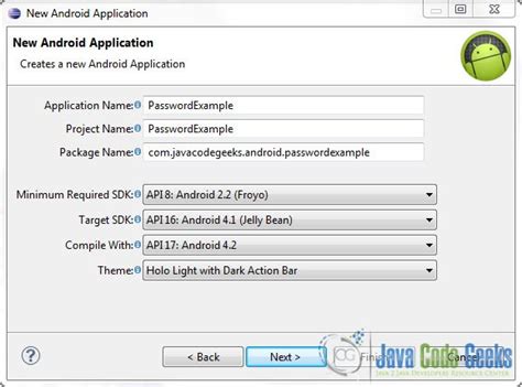 Android Password Field Example