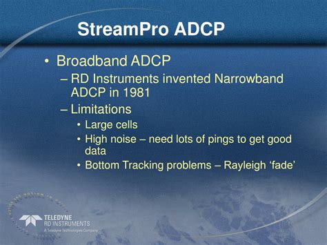 Ppt Moving Boat River Measurements Using The Streampro Adcp Powerpoint Presentation Id 3418169