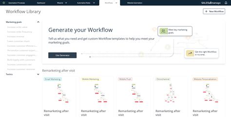 Workflow Workflow Library Support Salesmanago Customer Engagement