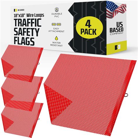 Dc Cargo Mesh Safety Oversize Flag W Wire Mount Dot Compliant Mark Your Wide Load Safely And